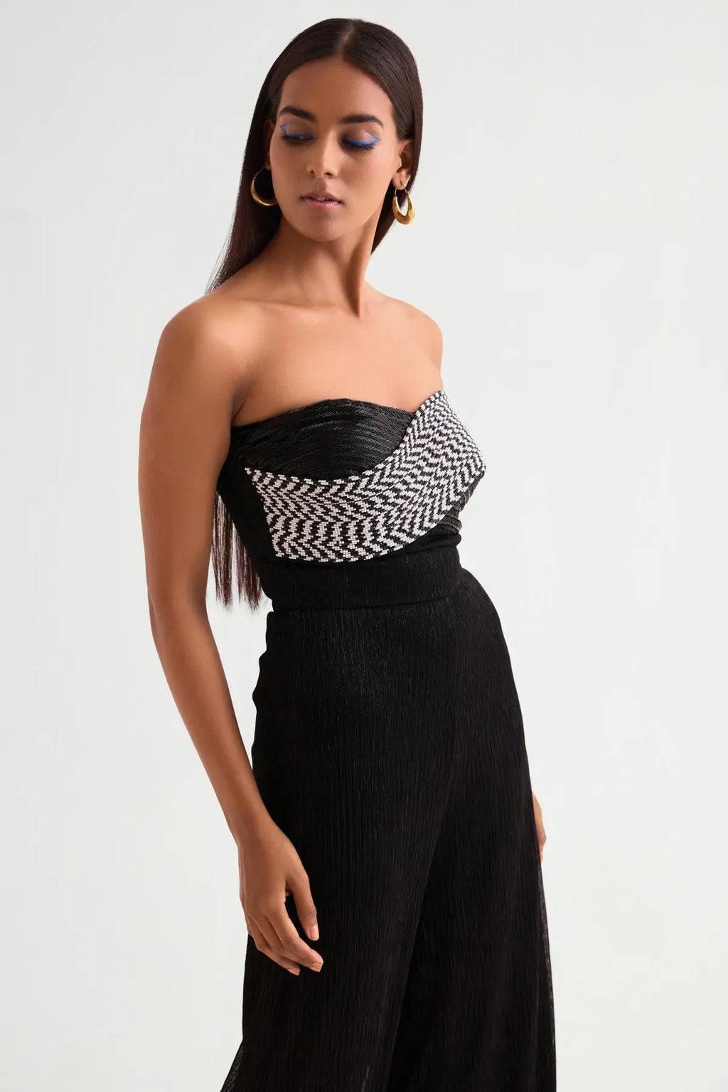 Flow Wave Corset Jumpsuit – Namrata Joshipura Online