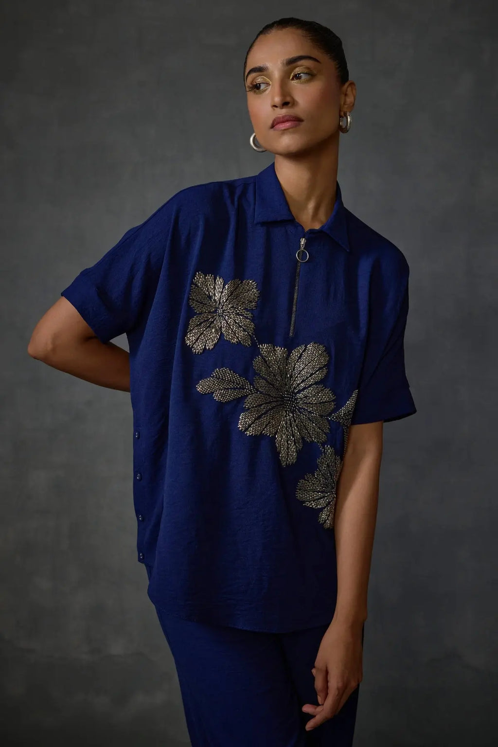 Bloomwave Zipper Top – Namrata Joshipura Online