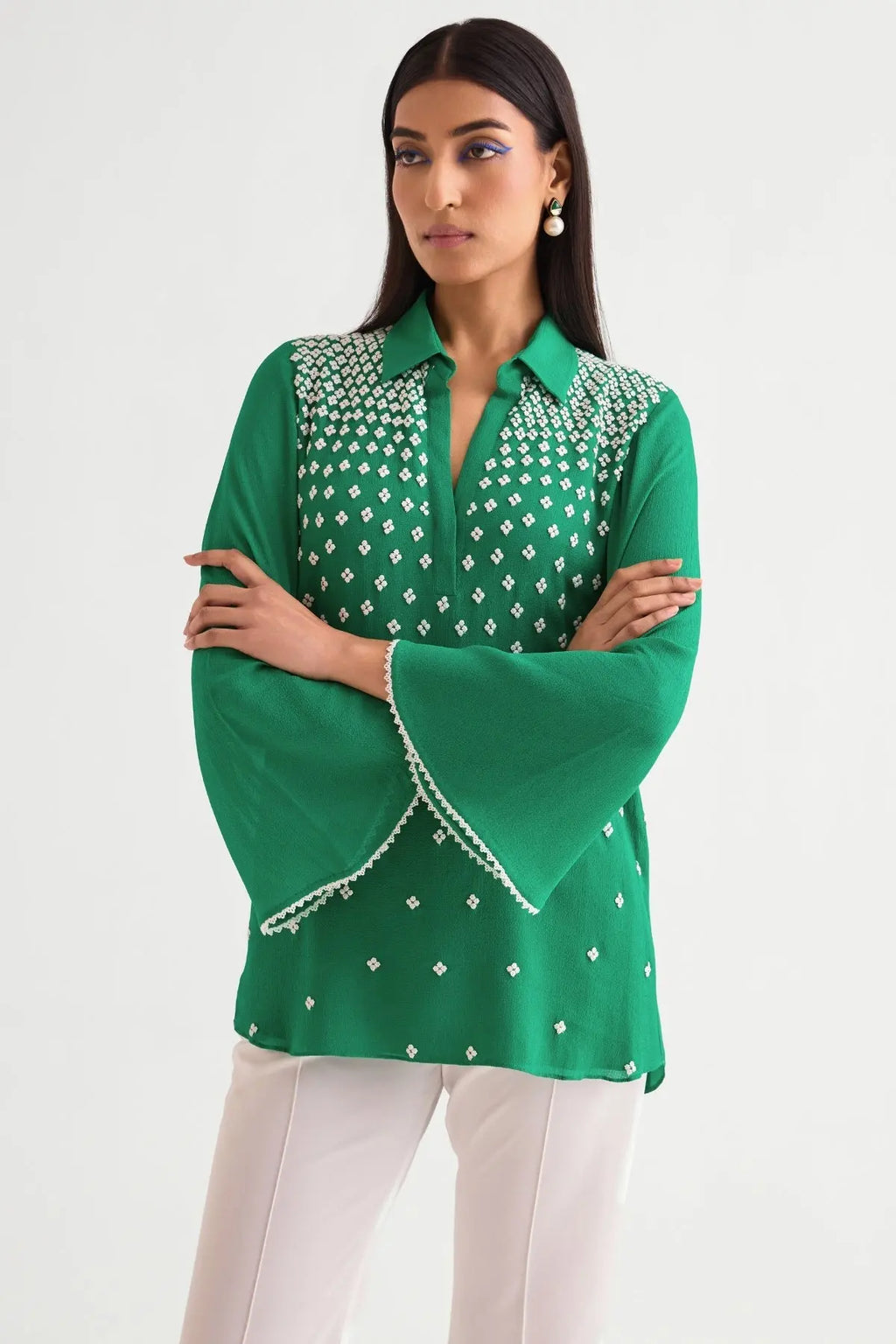 Mila Bell Sleeves Top – Namrata Joshipura Online